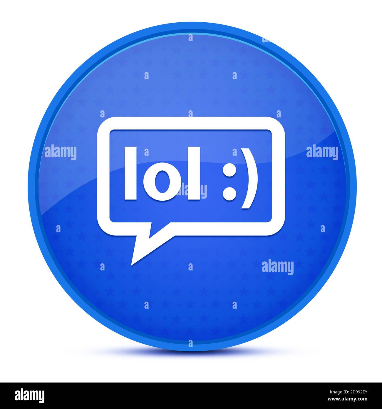 LOL bubble aesthetic glossy blue round button abstract illustration ...