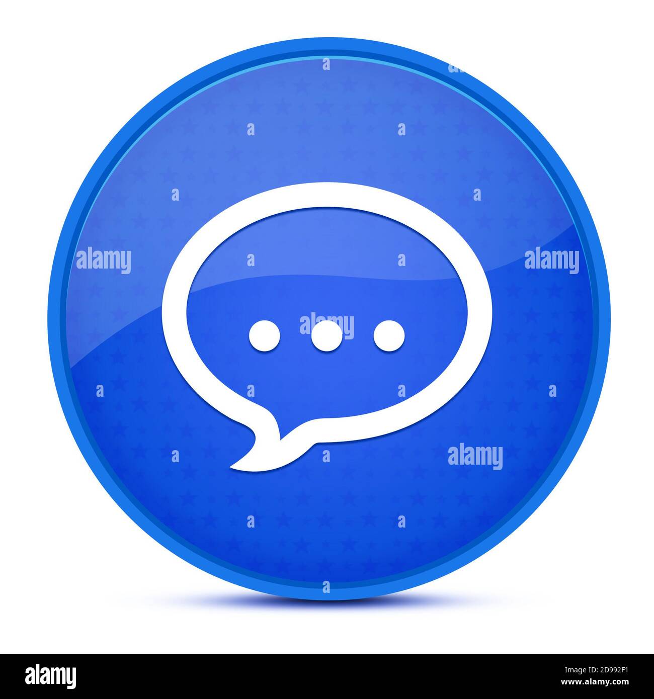 Talk aesthetic glossy blue round button abstract illustration Stock ...