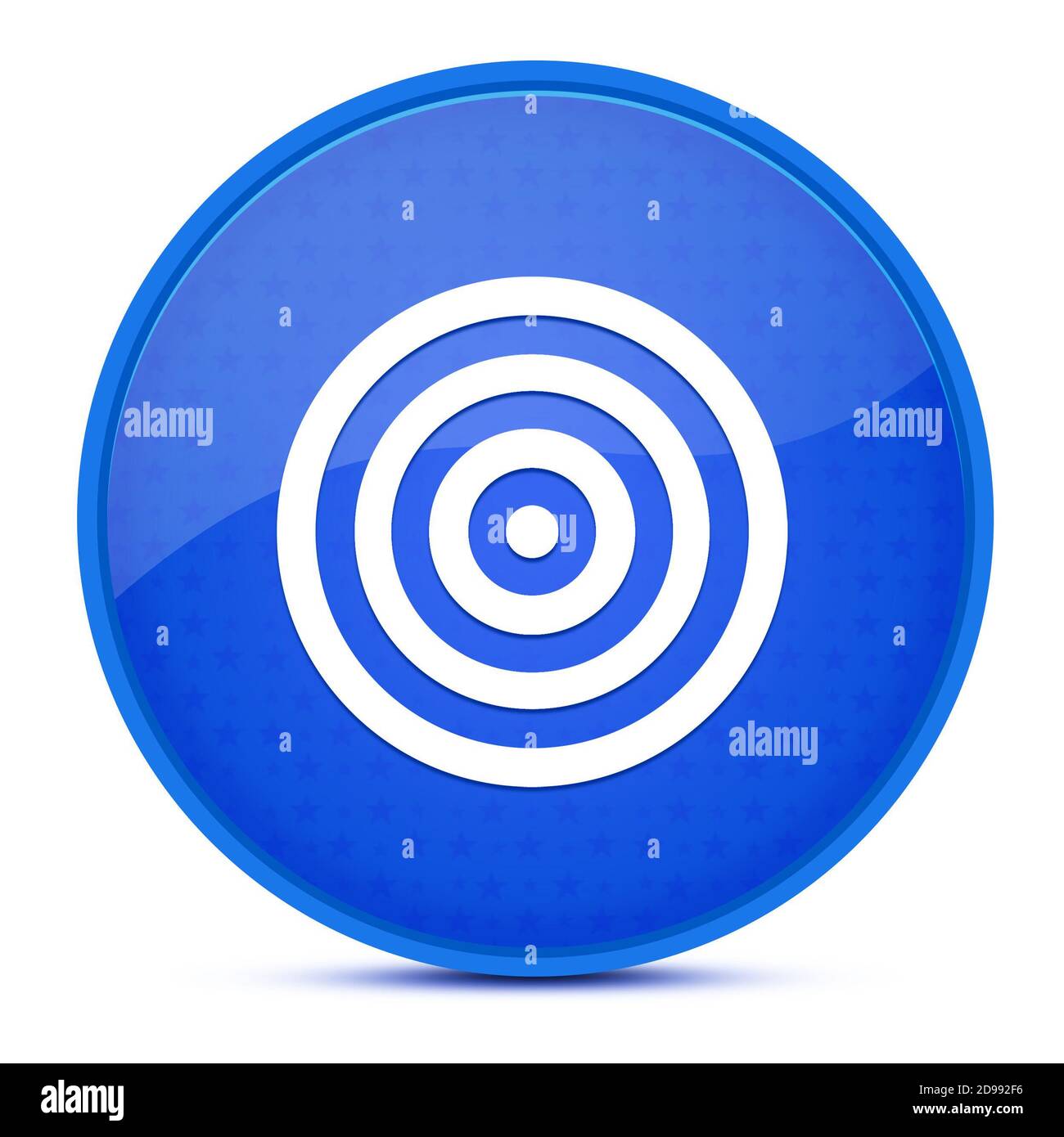 Target aesthetic glossy blue round button abstract illustration Stock ...