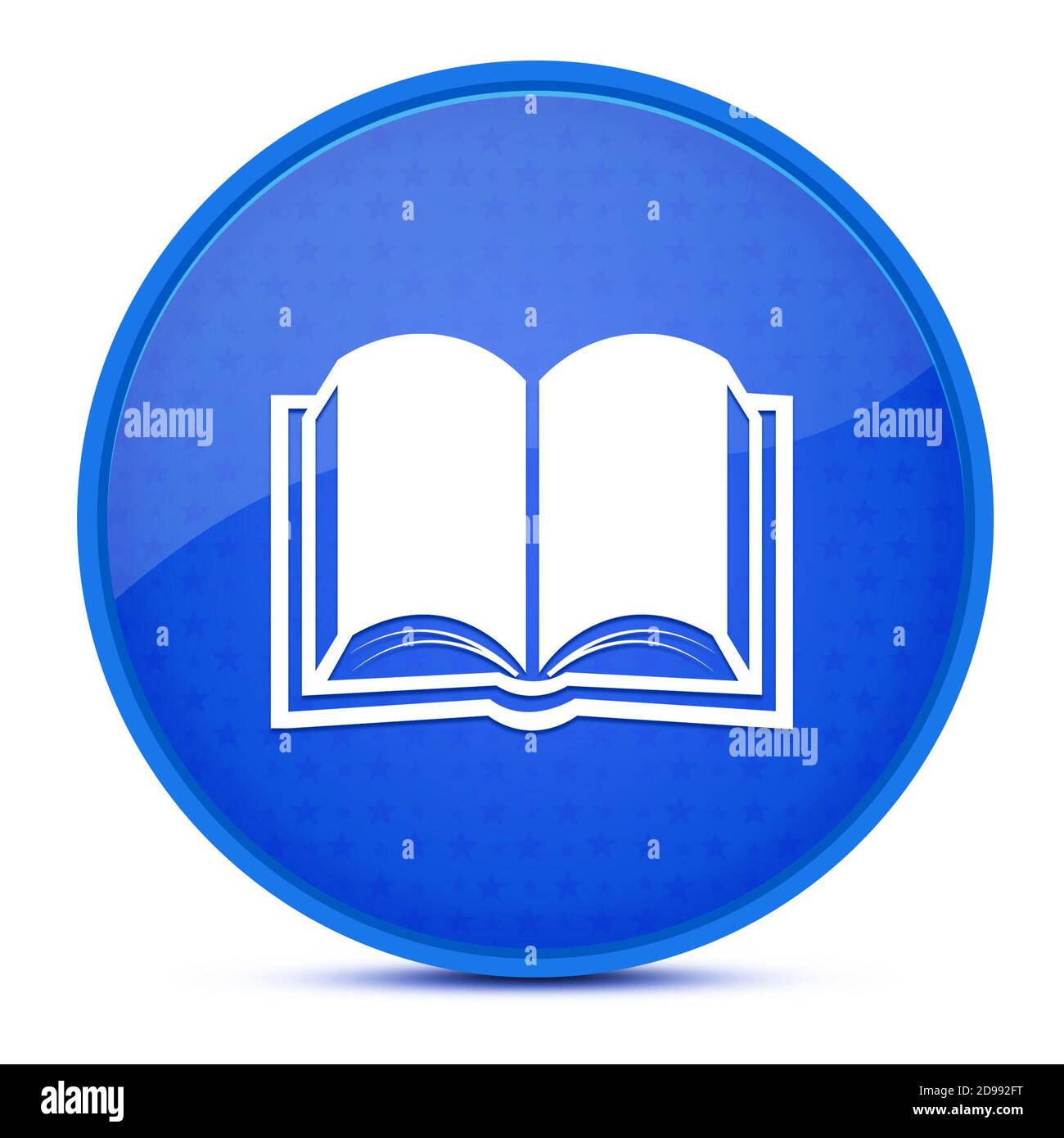 Book aesthetic glossy blue round button abstract illustration Stock ...