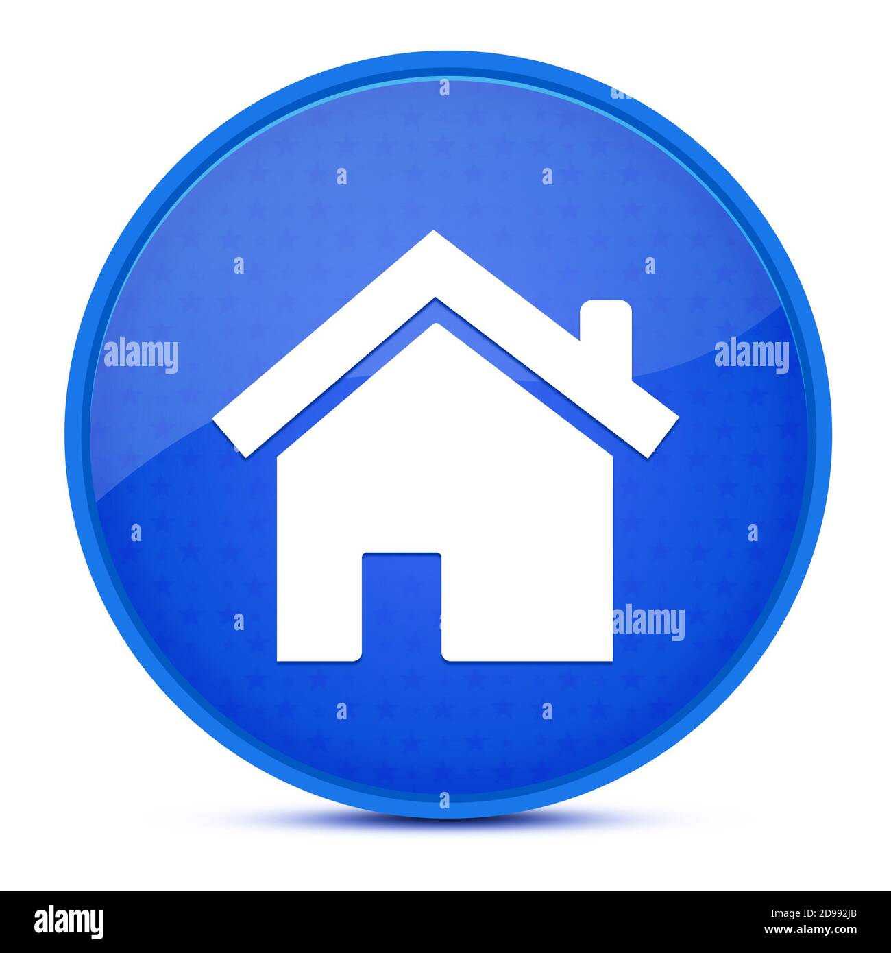 Home aesthetic glossy blue round button abstract illustration Stock ...