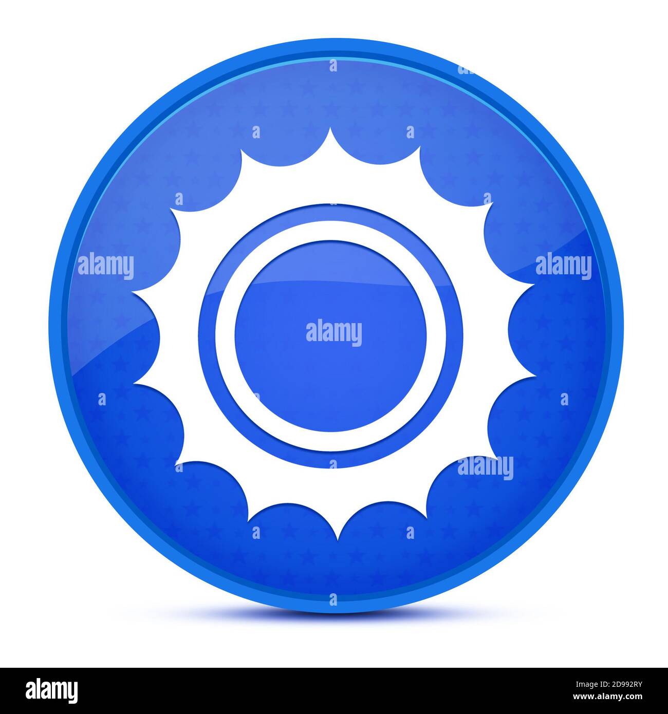Sun aesthetic glossy blue round button abstract illustration Stock ...