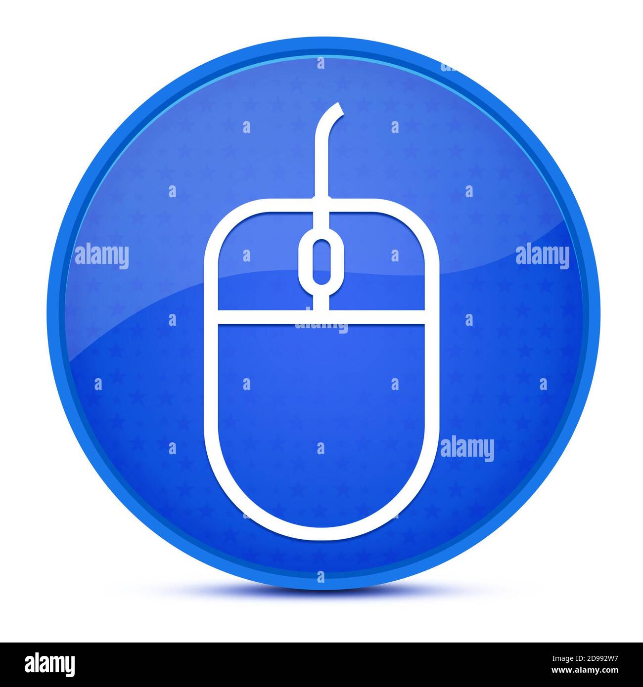 Mouse aesthetic glossy blue round button abstract illustration Stock ...