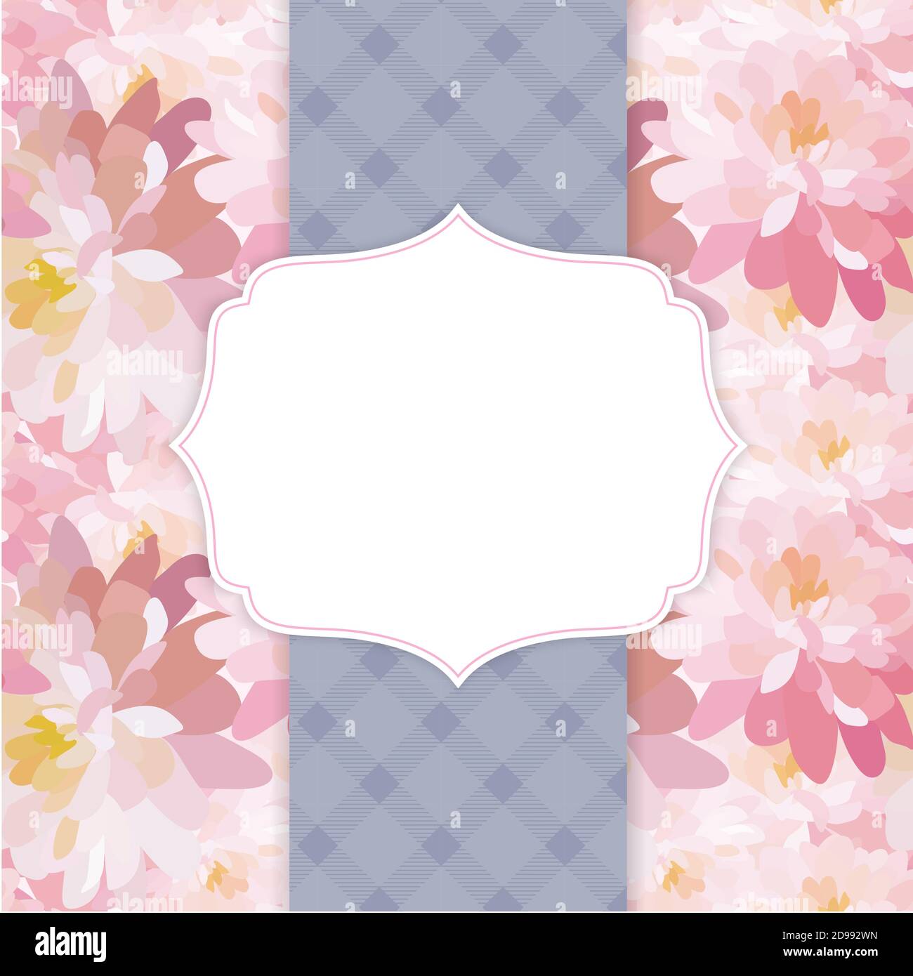 Floral Pattern Background with frame Illustration Stock Photo - Alamy