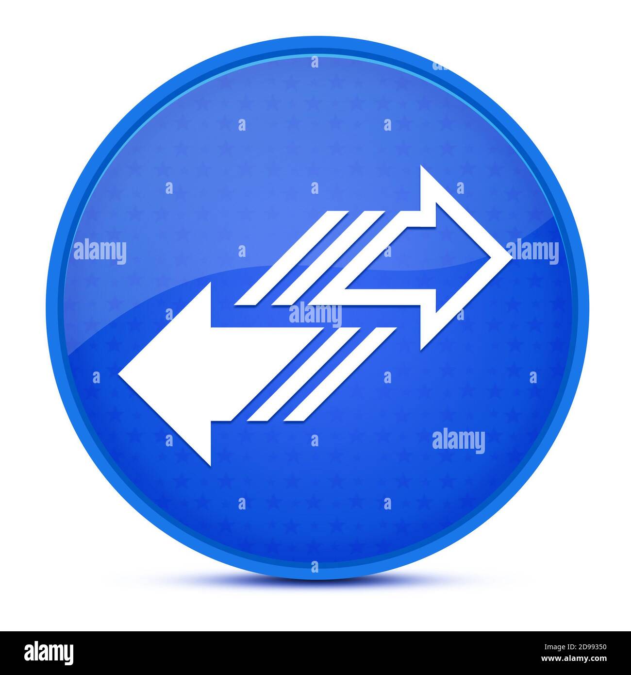 Transfer arrow aesthetic glossy blue round button abstract illustration ...