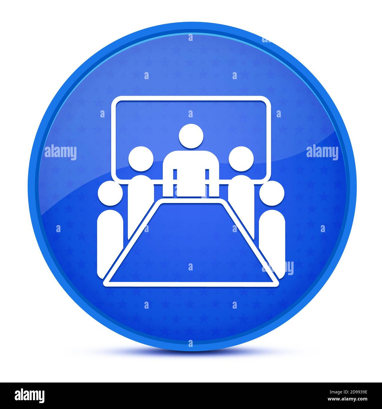 Meeting room aesthetic glossy blue round button abstract illustration ...