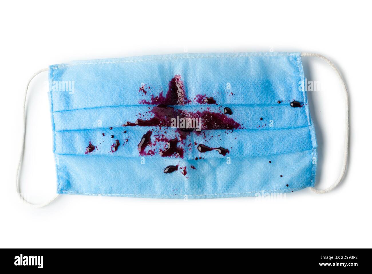 Bloody mask isolated on white background Stock Photo - Alamy