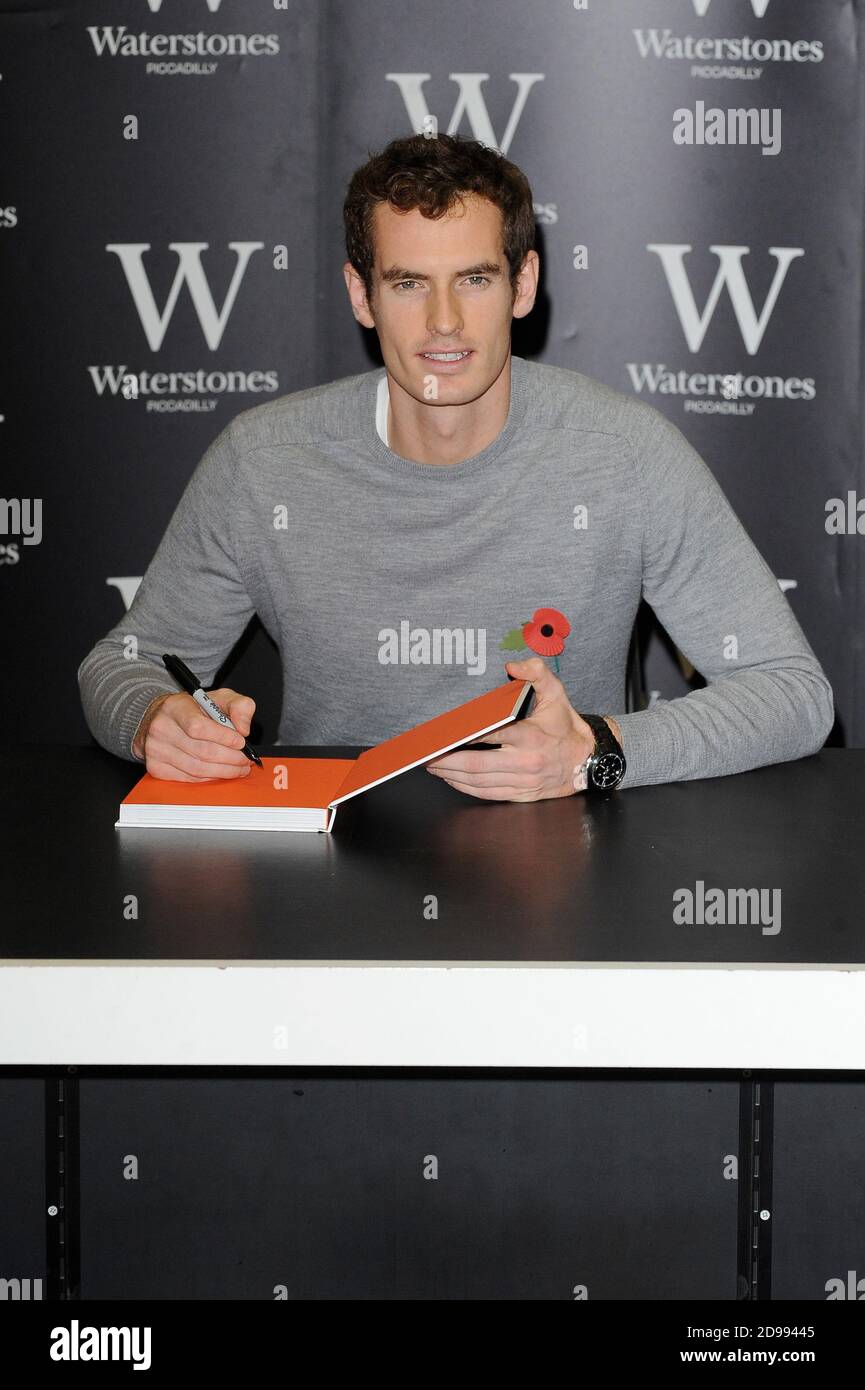 Andy Murray OBE signs copies of his new book "Seventy-Seven: My Road To Wimbledon Glory" at ...