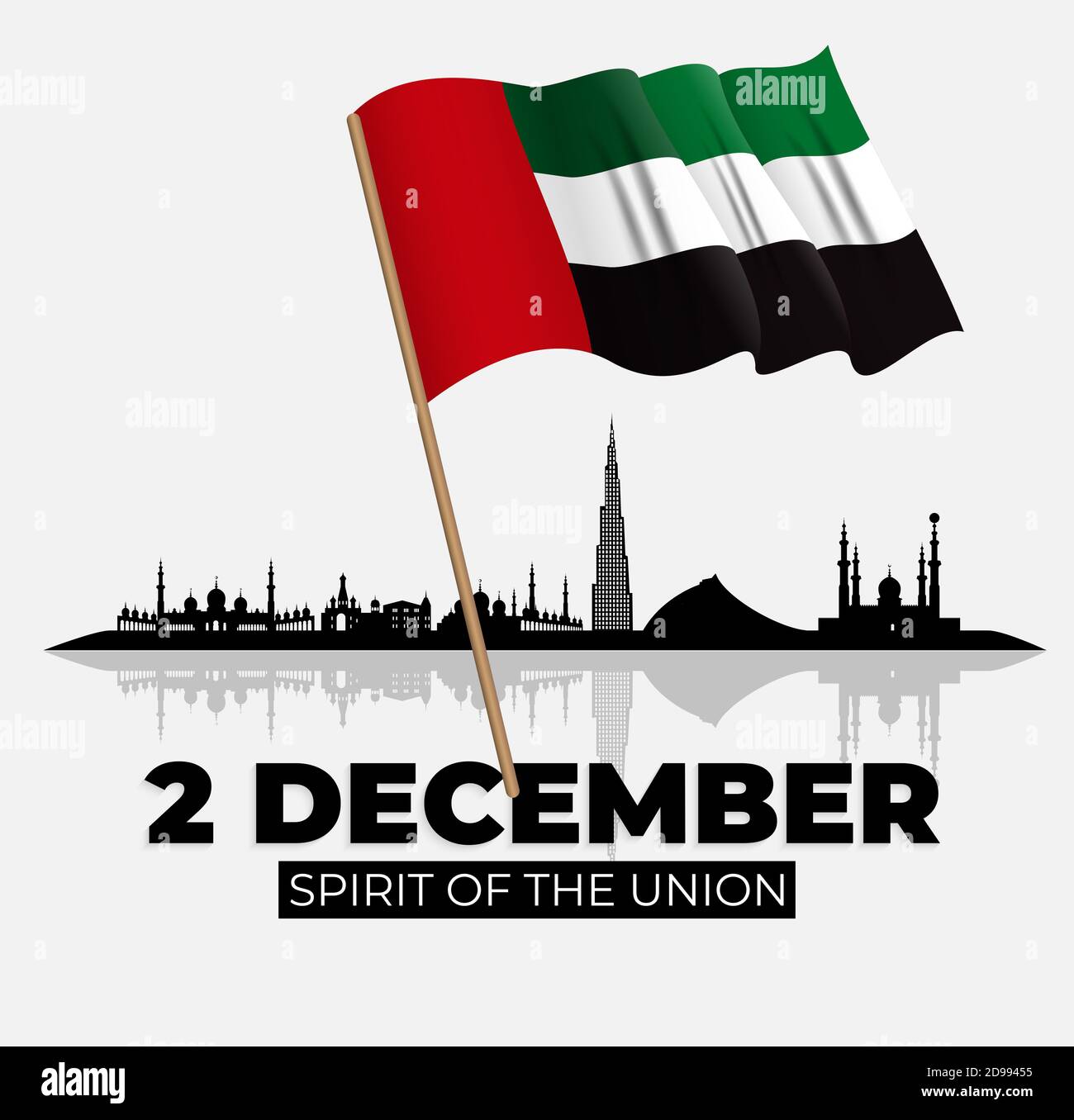 National Day of Emirates 2 December Holiday Background. Illustration ...