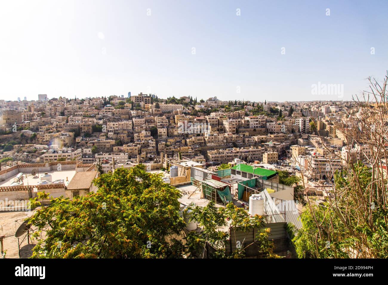 A view from the top, the capital, Amman, Jordan's most populous city as ...