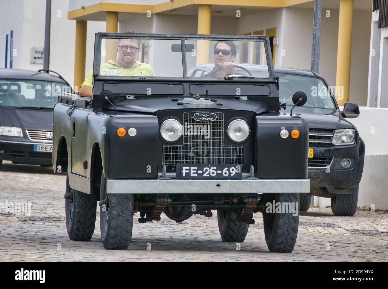 Land Rover defender at Baleal Island Stock Photo - Alamy