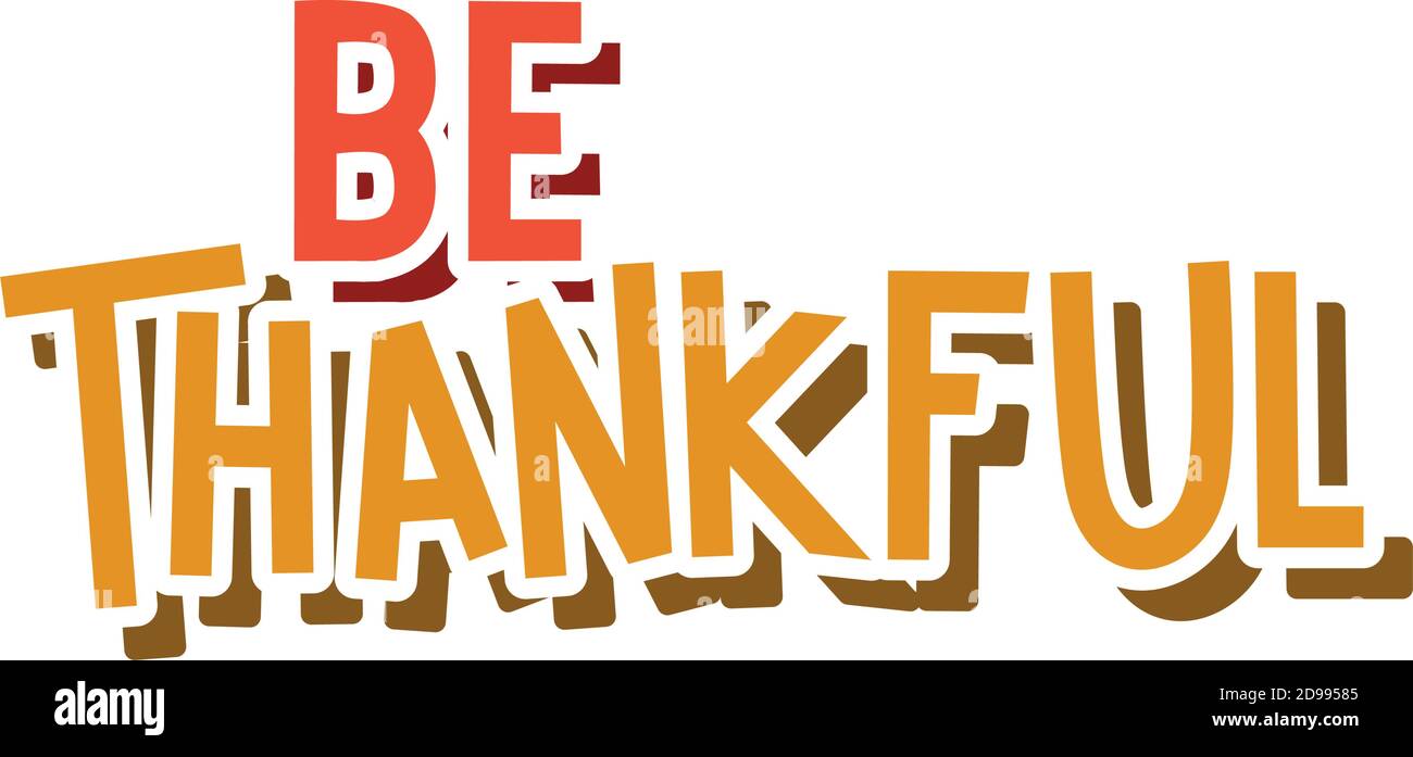be thankful lettering vector design Stock Vector Image & Art - Alamy