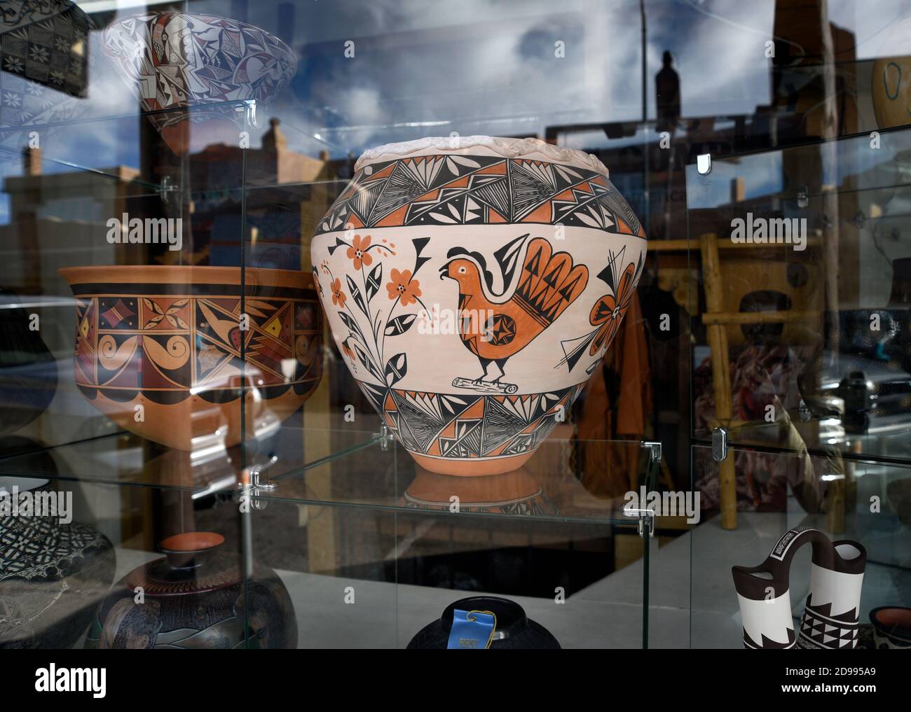 A window display in a shop featuring Southwest and Native American ...