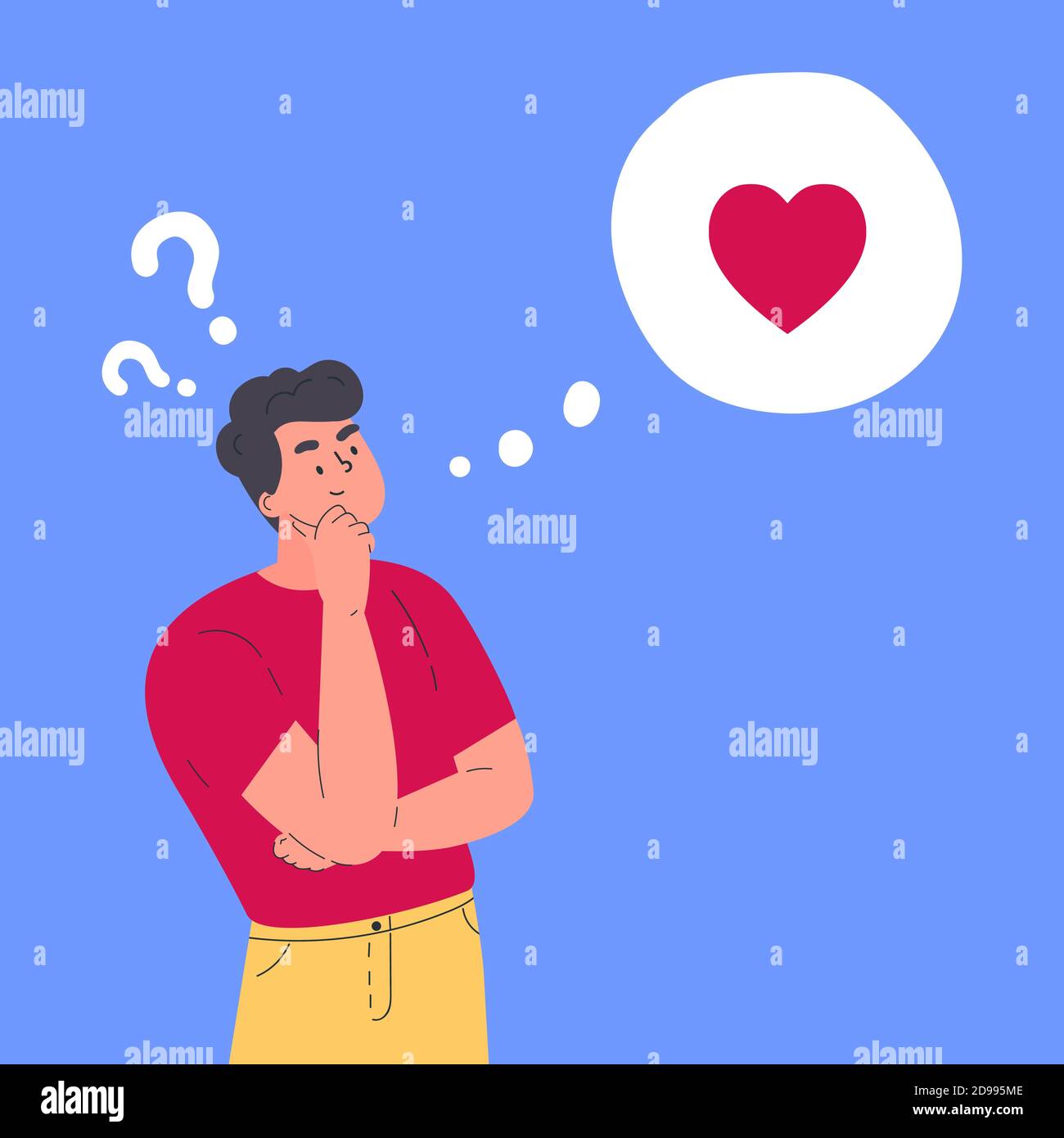 Portrait young man in beautiful Stock Vector Images - Alamy