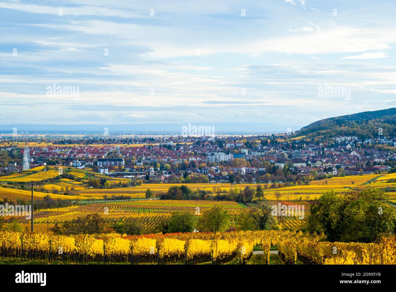 The city of Bad Dürkheim in early November (Germany, Palatinate region ...