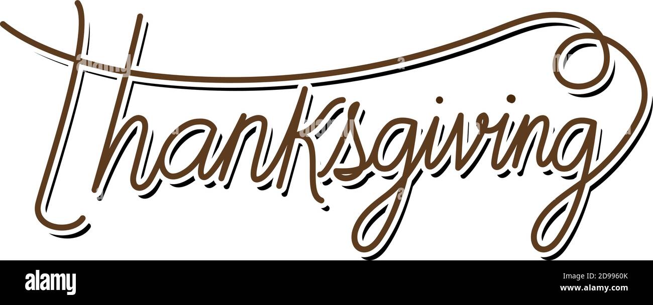 thanksgiving lettering isolated vector design Stock Vector Image & Art ...