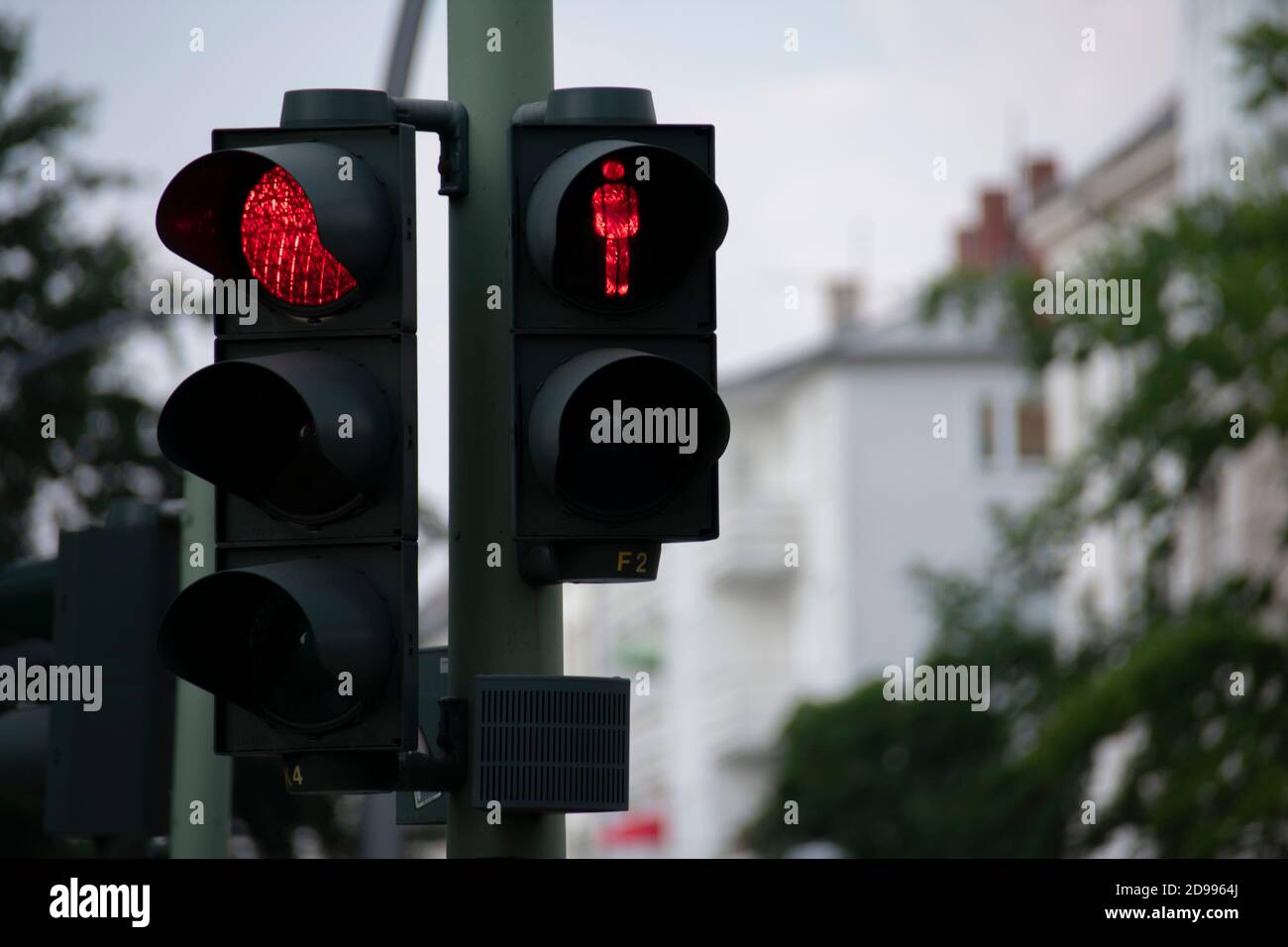 Red Ampelmann western street crossing sign Berlin Germany Stock Photo ...