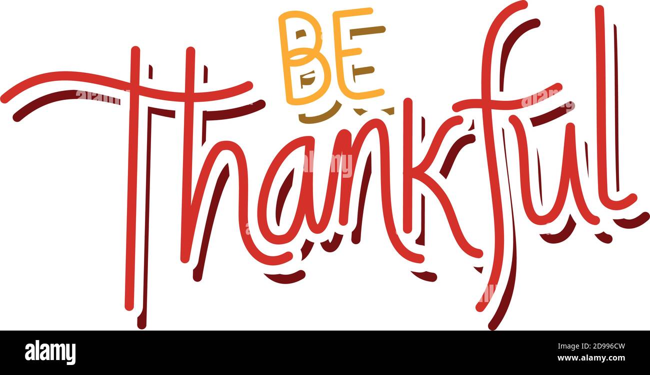 be thankful lettering vector design Stock Vector Image & Art - Alamy
