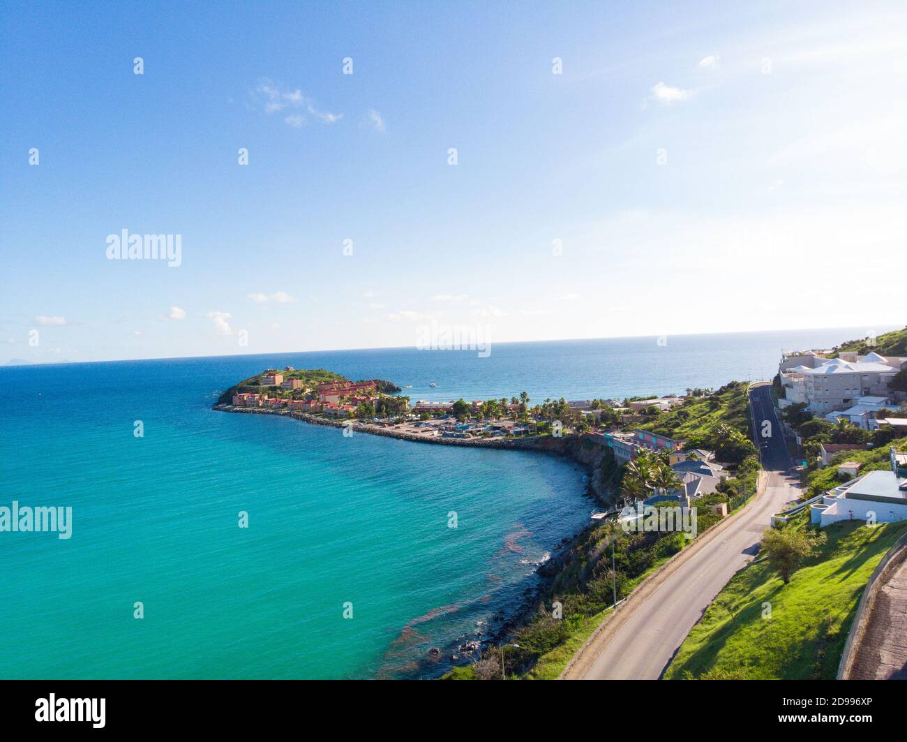 Aerial view of Dutch St Maarten landscape Stock Photo - Alamy