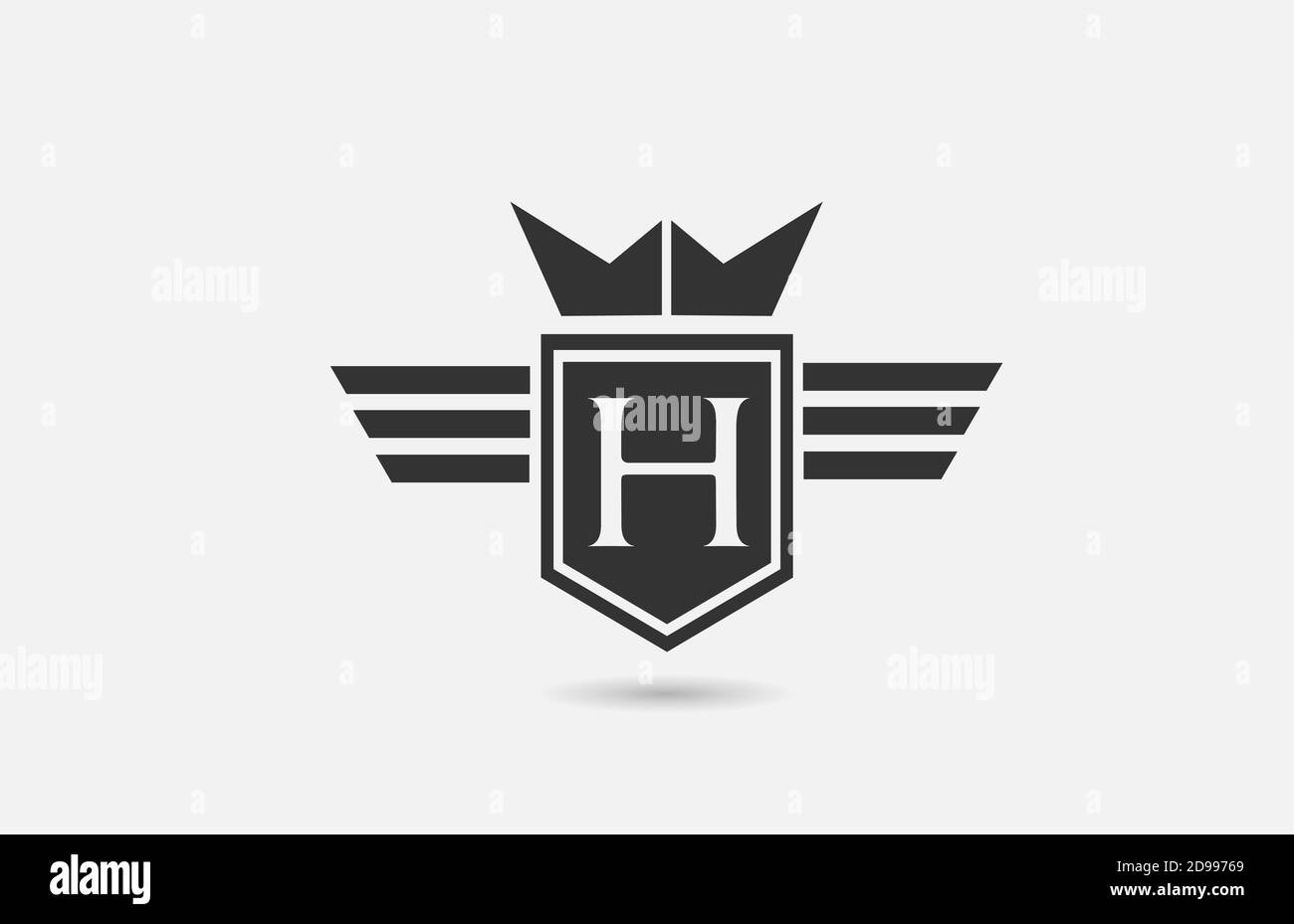 H alphabet letter logo icon for company in black and white. Creative ...