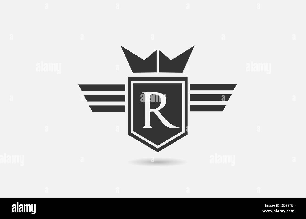 R alphabet letter logo icon for company in black and white. Creative ...