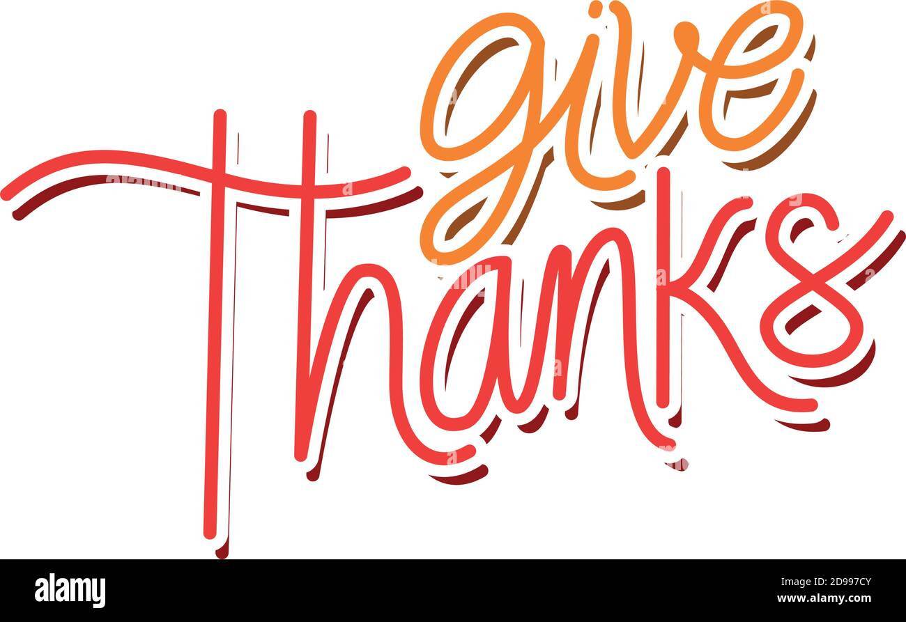 give thanks lettering vector design Stock Vector Image & Art - Alamy