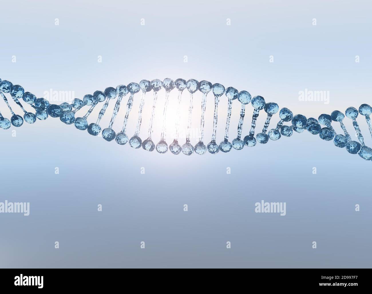 DNA helix strand made of water. 3D rendering Stock Photo - Alamy