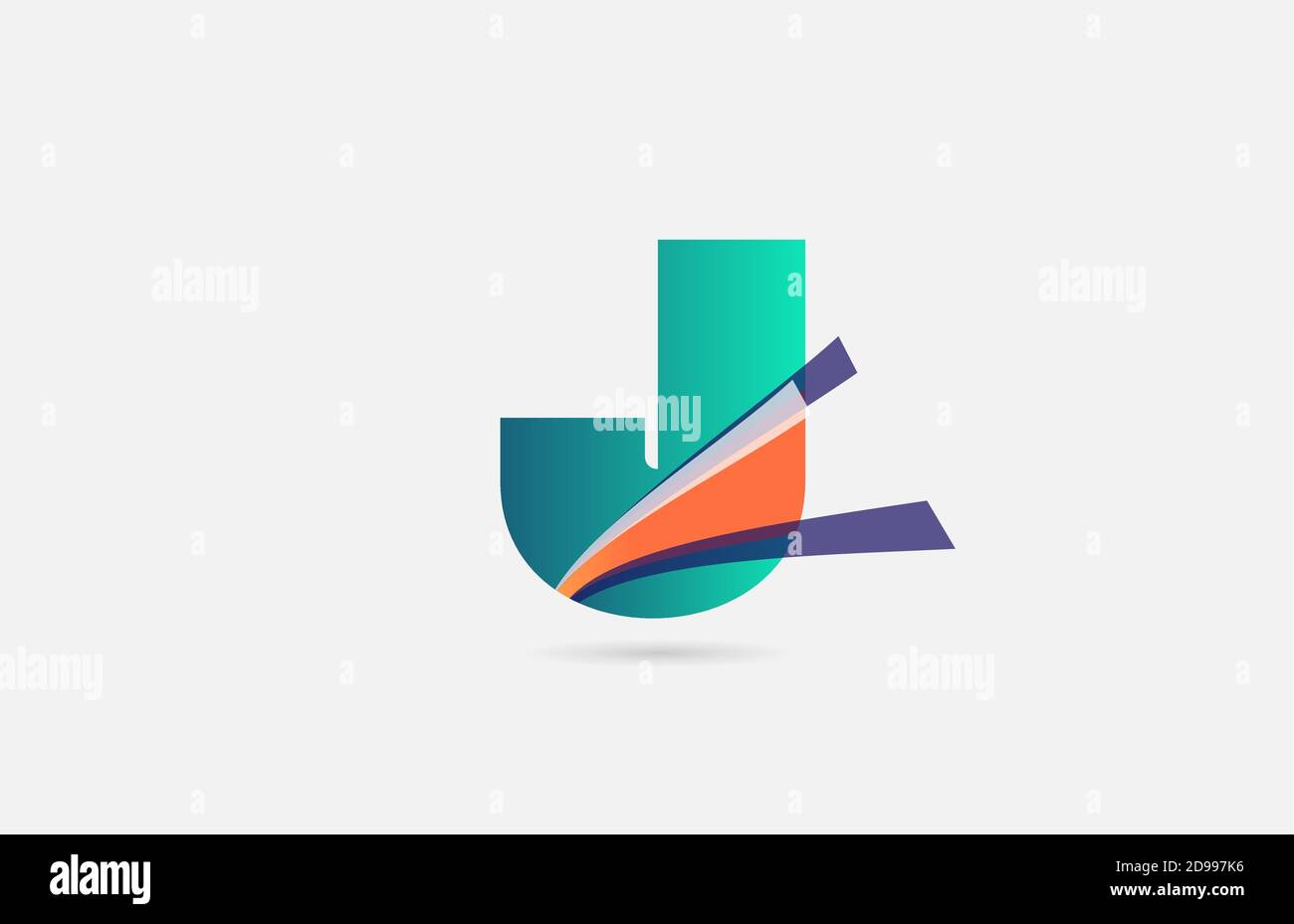 J alphabet letter logo icon template. Creative line design for business ...