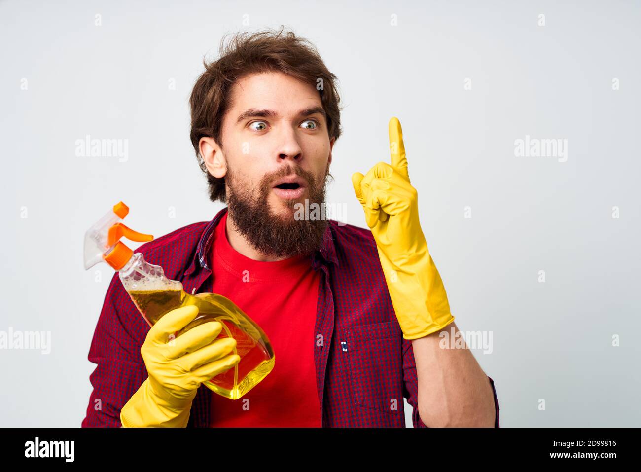 Bearded man holding rubber hi-res stock photography and images - Alamy