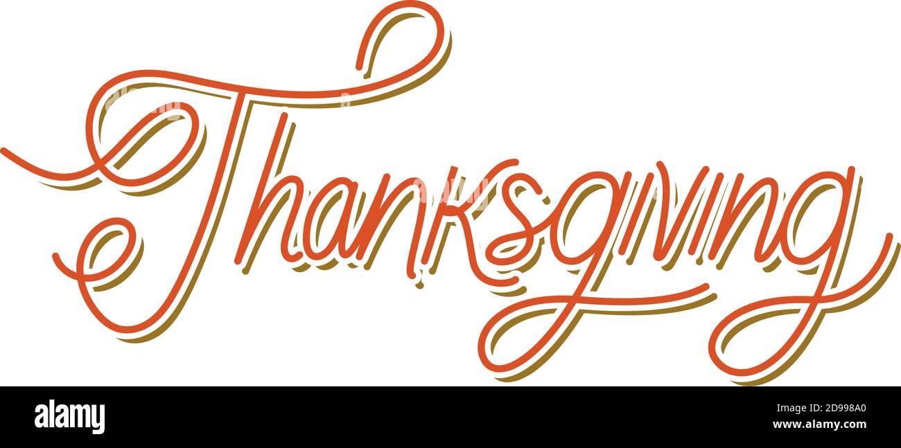 thanksgiving lettering isolated vector design Stock Vector Image & Art ...