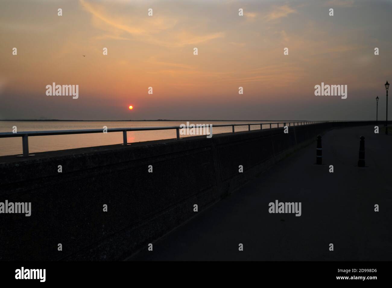 Promenade At Sunset At Burnham On Sea Somerset England UK Stock Photo ...