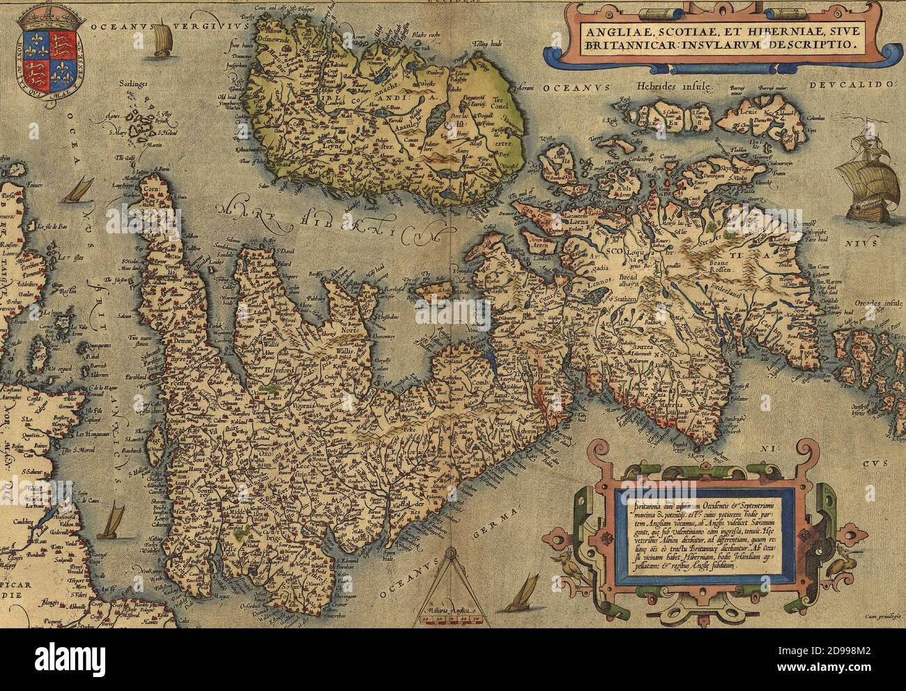 Ortelius map britain hi-res stock photography and images - Alamy