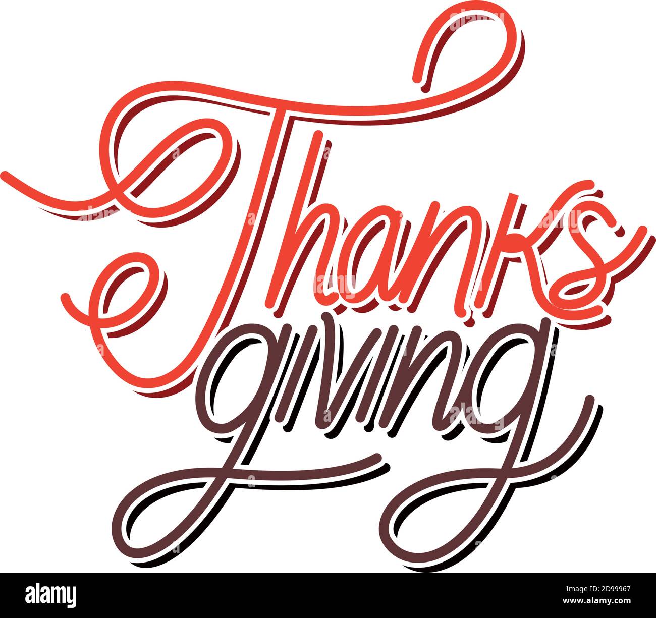 thanksgiving lettering isolated vector design Stock Vector Image & Art ...