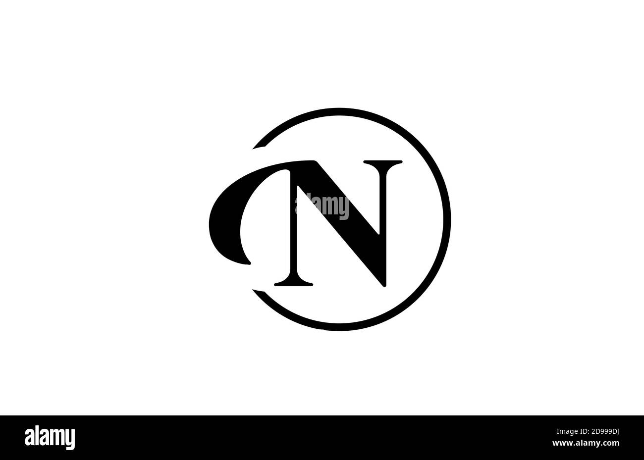 Elegant n logo Black and White Stock Photos & Images - Alamy