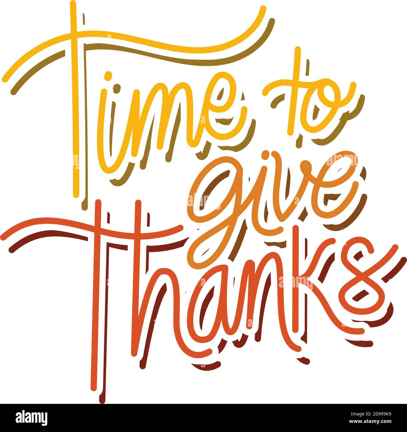 time to give thanks lettering vector design Stock Vector Image & Art ...