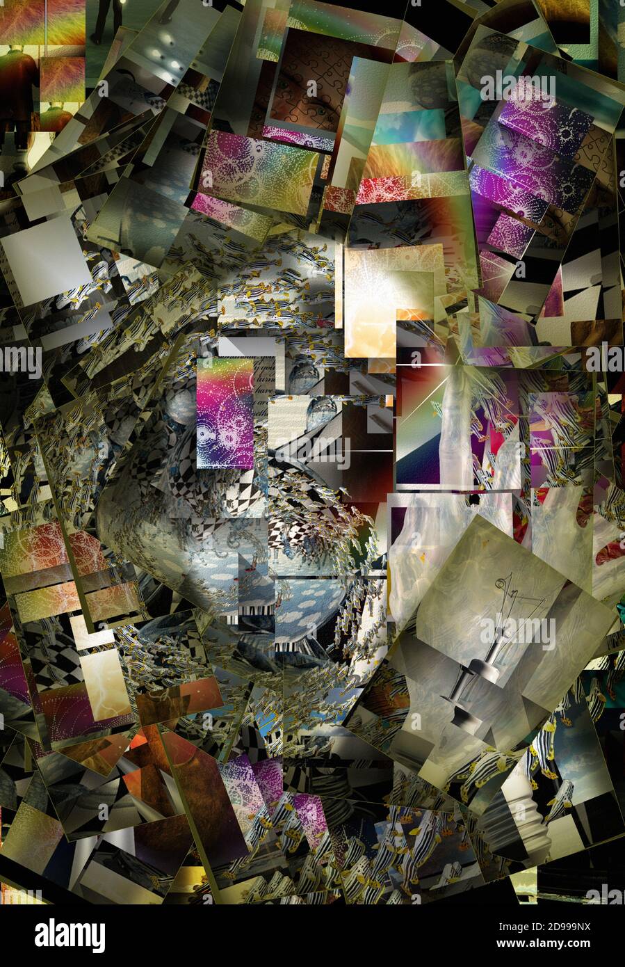 Complex Surreal Abstract Art. 3D rendering Stock Photo - Alamy