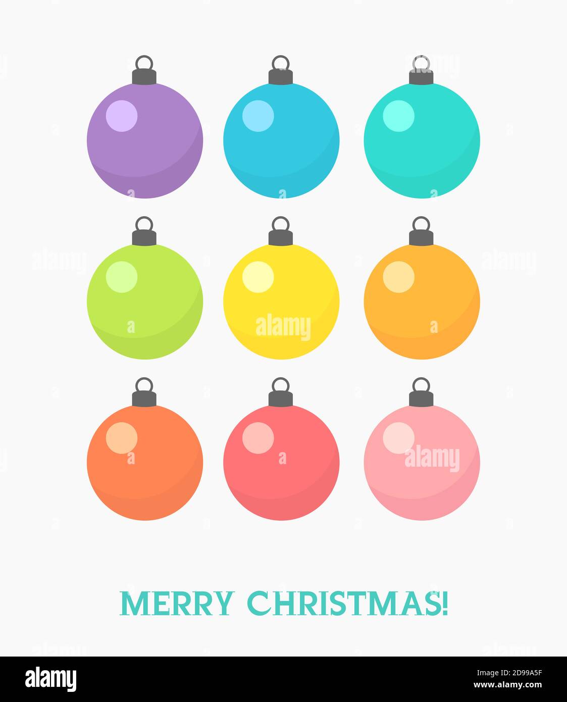 Set of Christmas baubles ornaments. Vector illustration Stock Vector ...