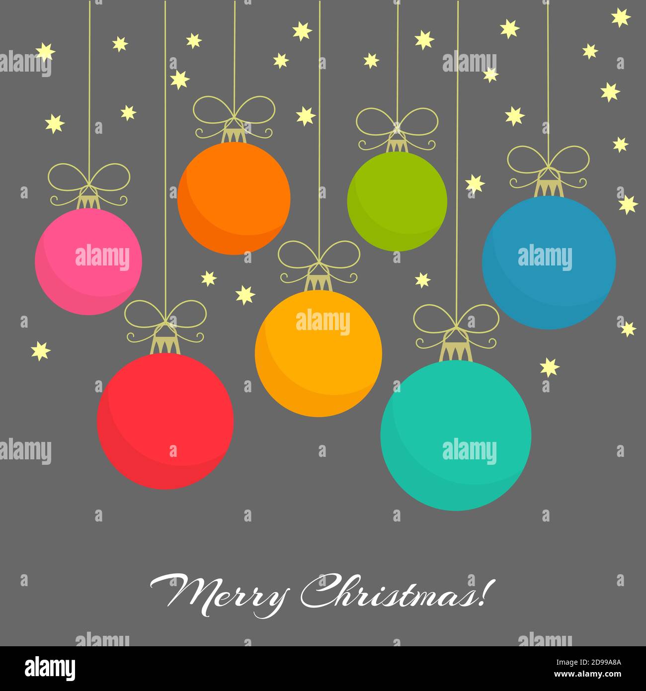 Christmas colorful baubles background. Vector illustration Stock Vector ...