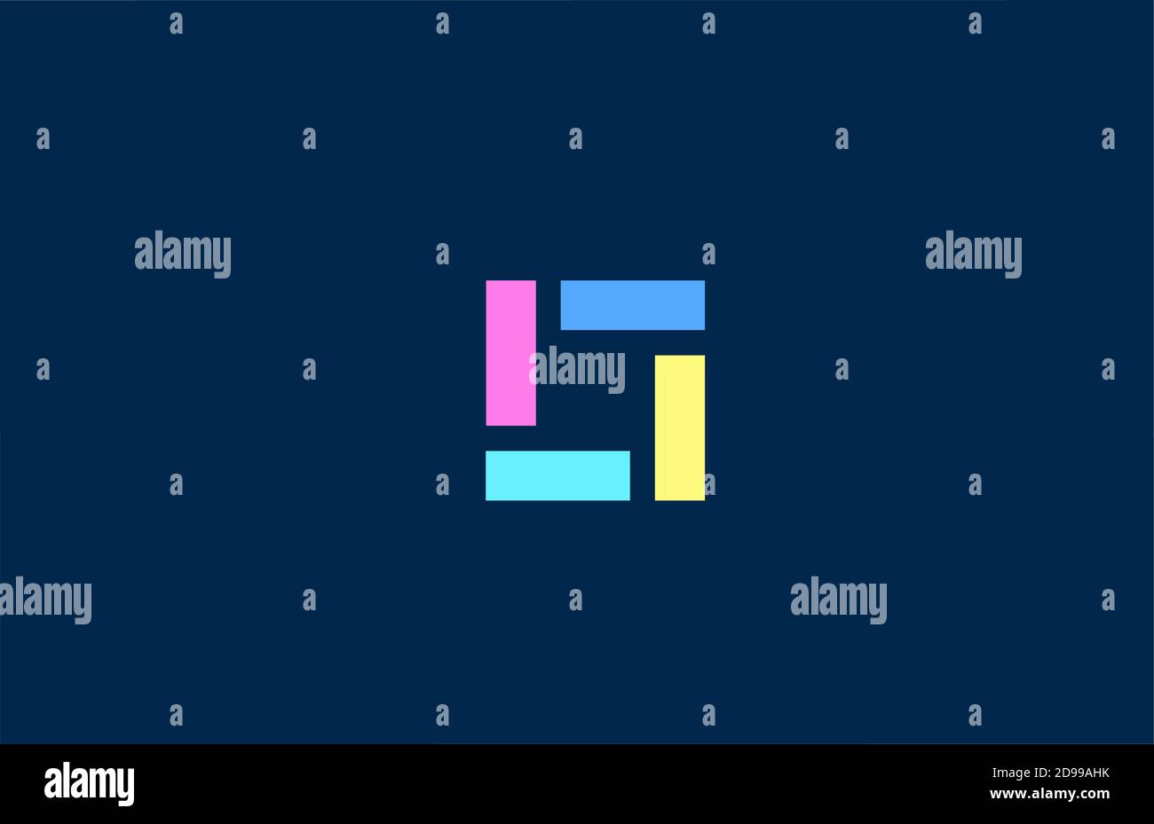 O alphabet letter logo icon in colorful geometric lines. Simple and ...