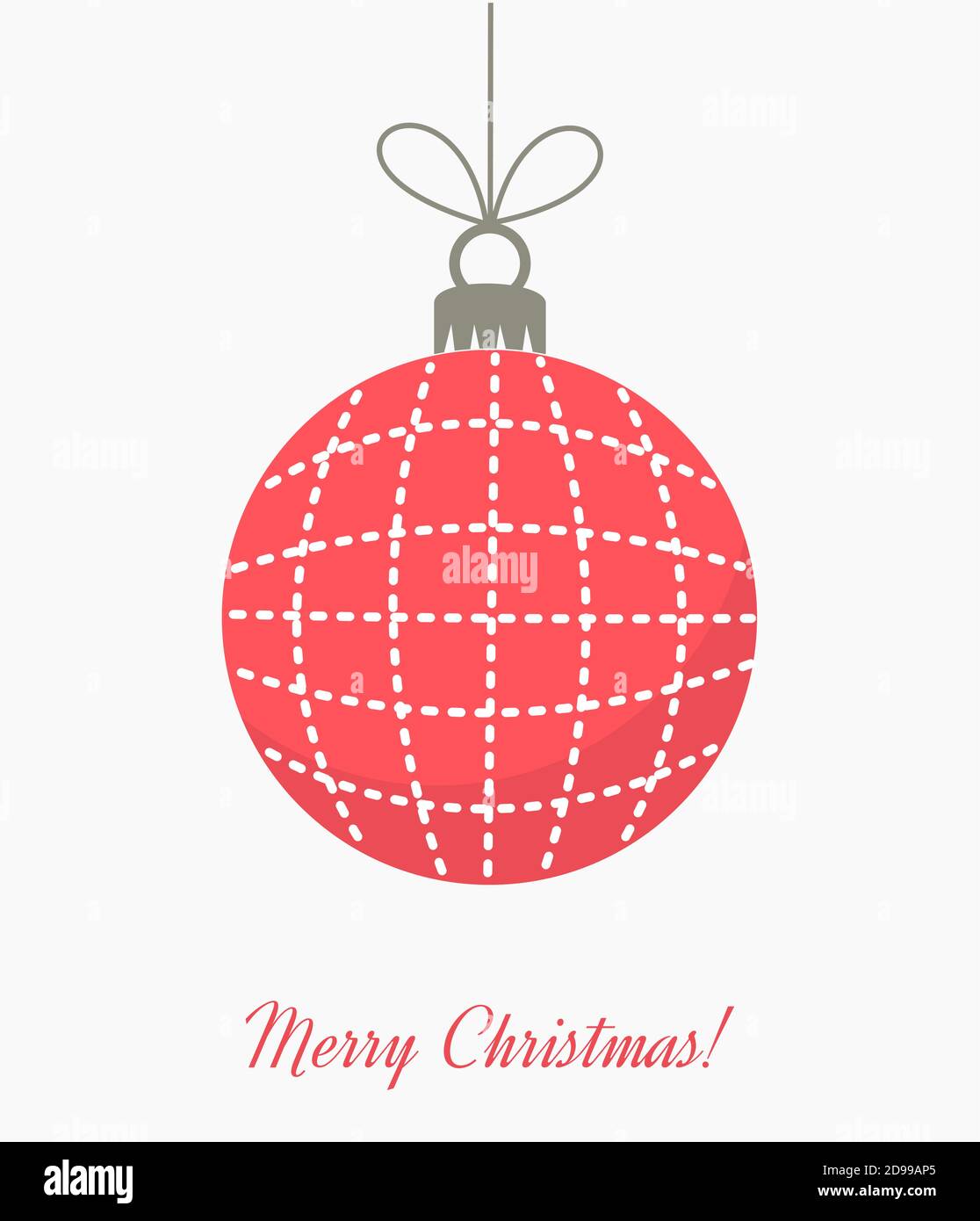 Red Christmas bauble. Vector illustration Stock Vector Image & Art - Alamy