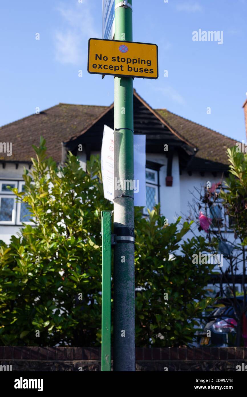 Do not enter except buses hi-res stock photography and images - Alamy