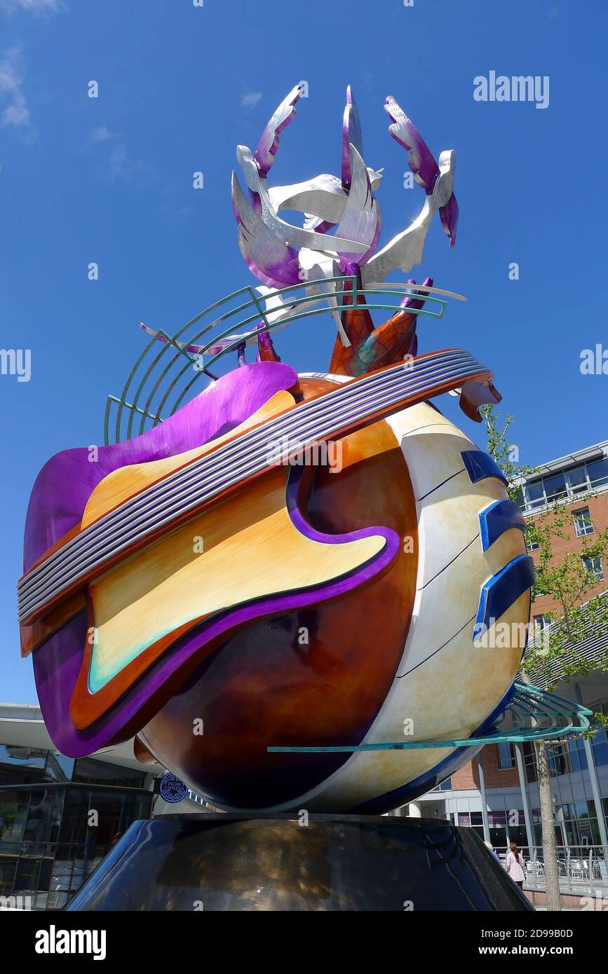 John Lennon Memorial In Albert Dock Liverpool England UK Stock Photo ...
