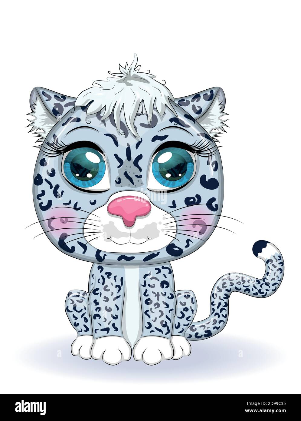 Baby Snow Leopard Cartoon