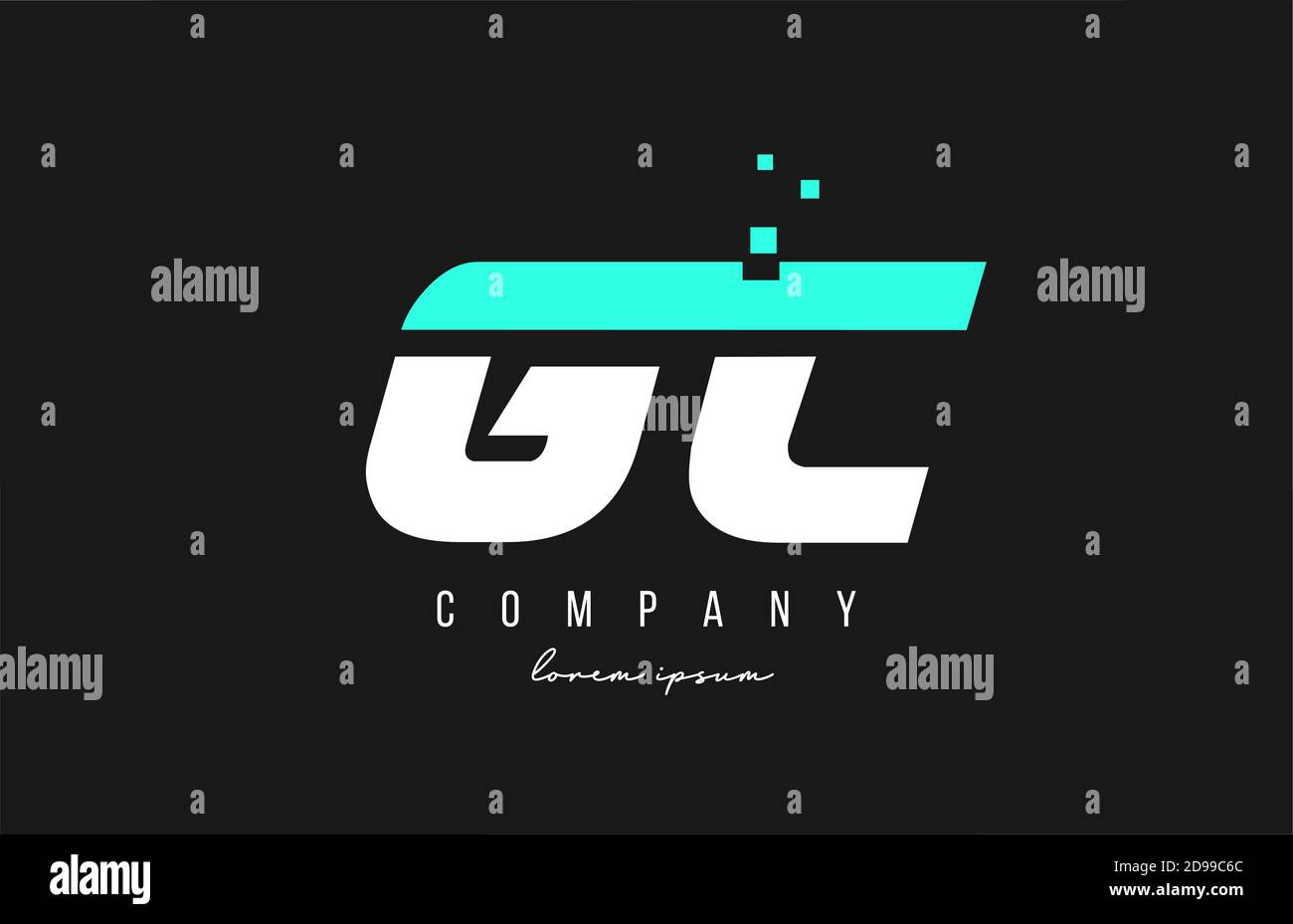 gc g c alphabet letter logo combination in blue and white color ...