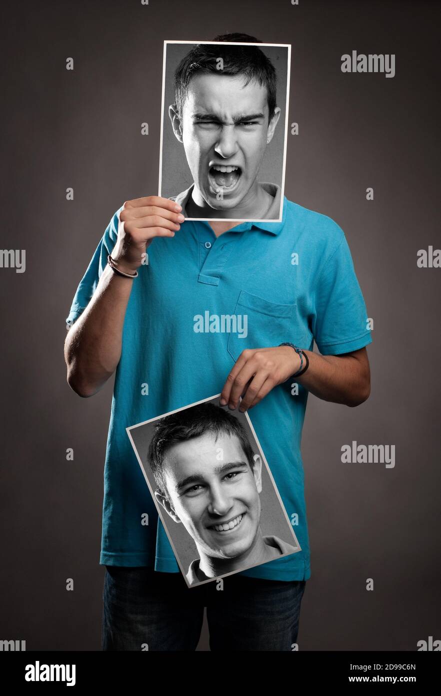 Man with two faces hi-res stock photography and images - Alamy