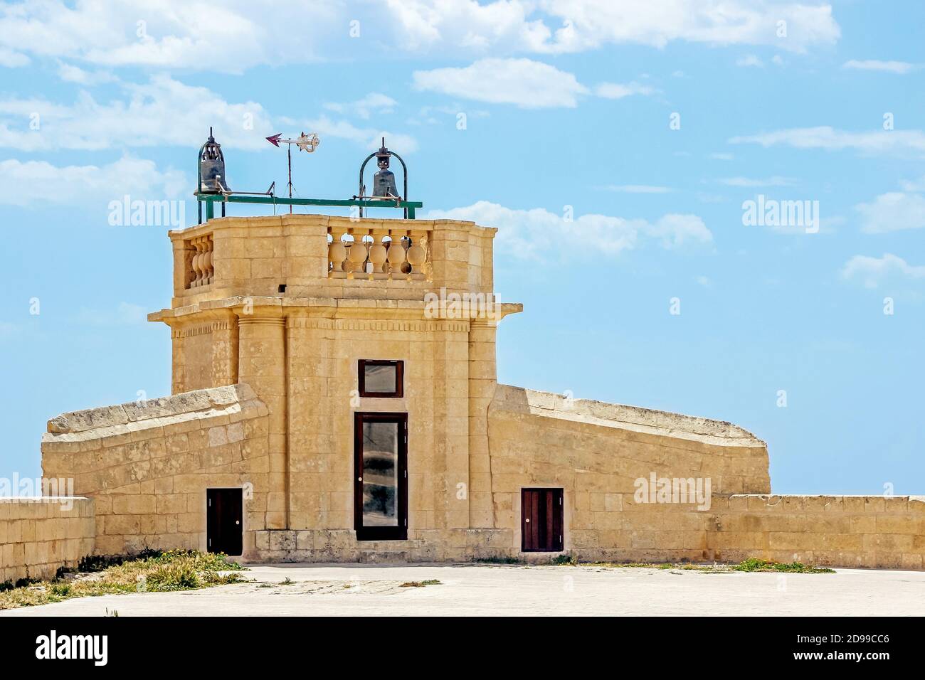 limestone architecture at Cittadella castle in Gozo Malta Stock Photo ...