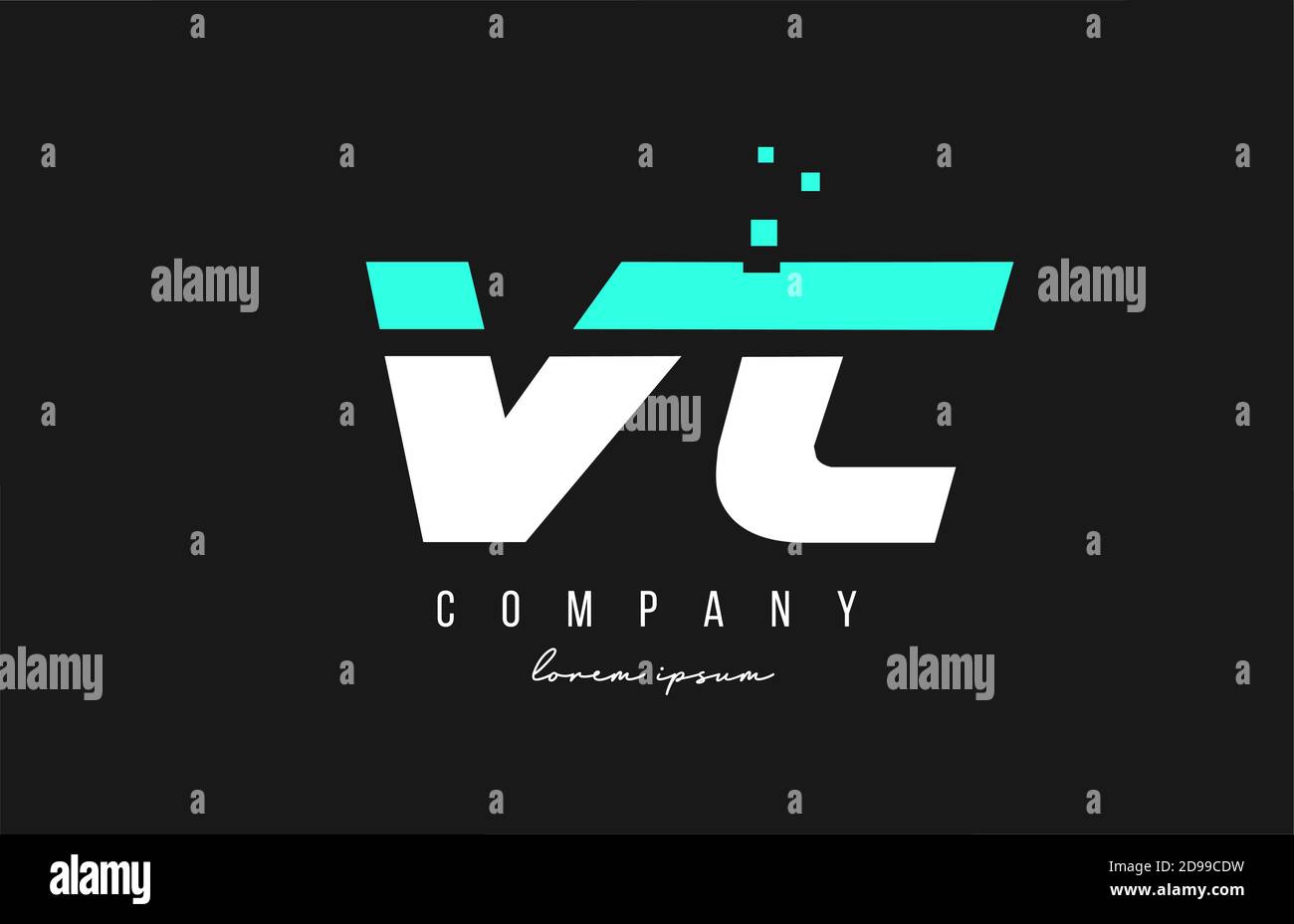 vc v c alphabet letter logo combination in blue and white color ...