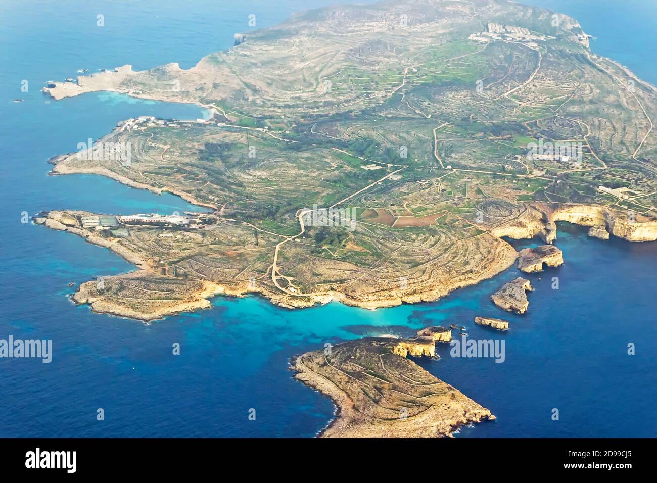 aerial view of malta island in blue sea Stock Photo - Alamy