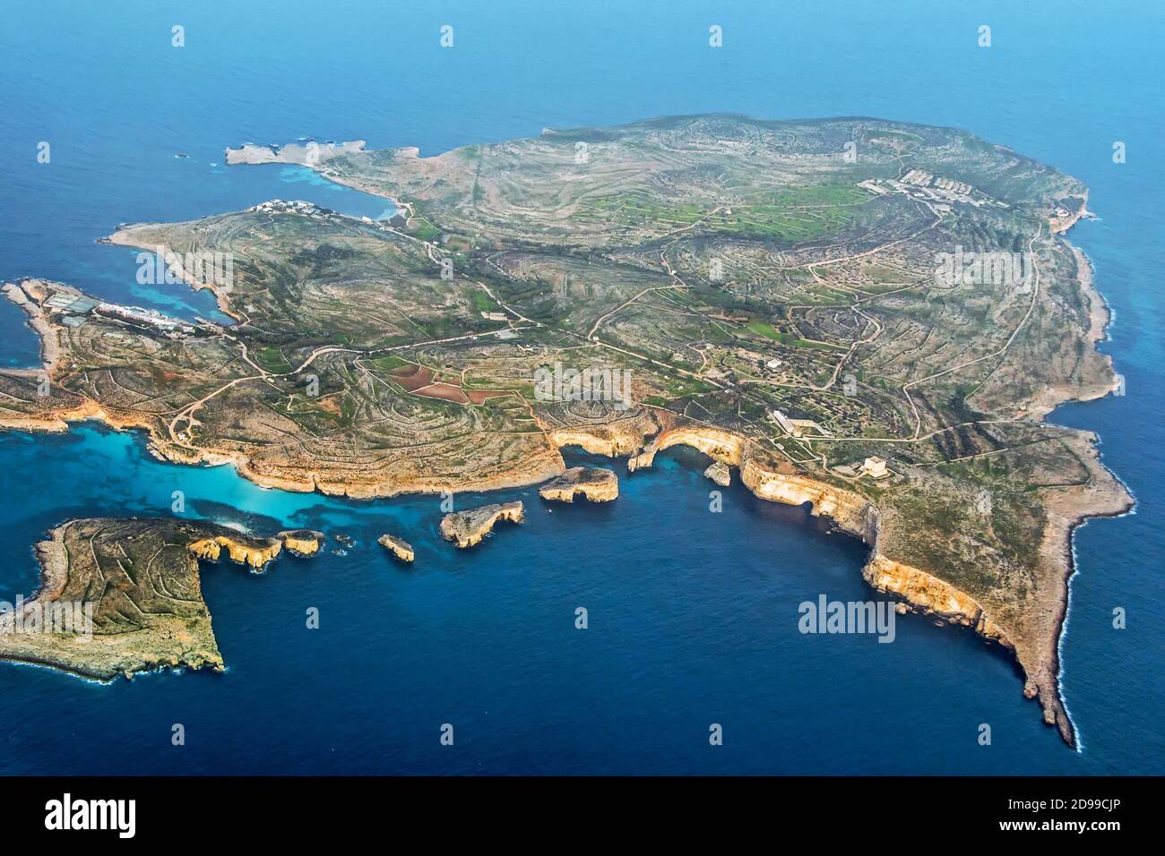 aerial view of malta island in blue sea Stock Photo - Alamy
