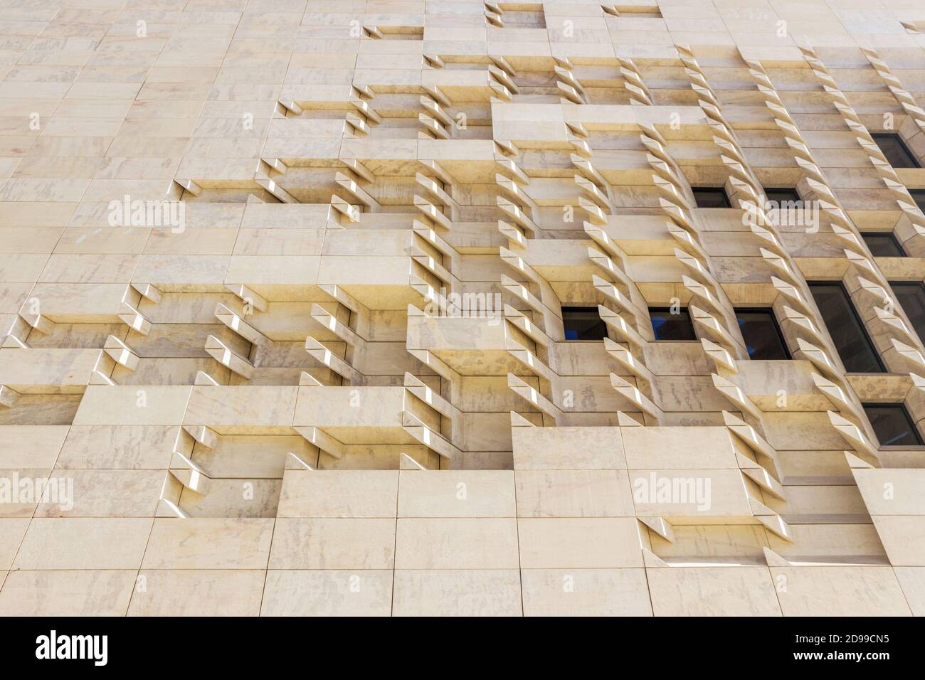 exterior of limestone parliament building in Valletta Malta Stock Photo ...